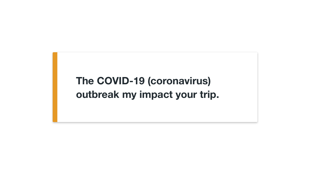 Coronavirus Travel Guide: What you need to know